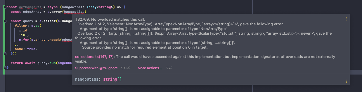 Better array filtering. · Issue #426 · geldata/gel-js · GitHub