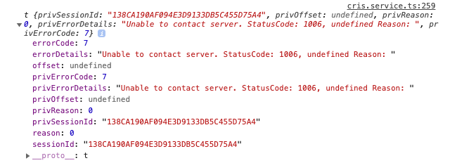 Unable to contact server. StatusCode: 1006, undefined Reason. Error Code: 7 · Issue #94 ...
