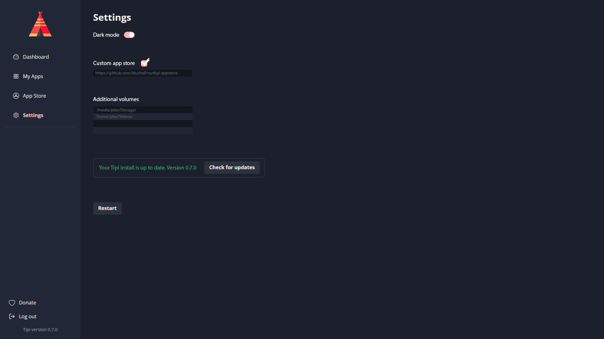 [request] Expose State Settings Json To The Settings Ui · Issue 238 · Runtipi Runtipi · Github