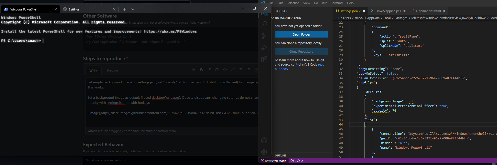 Opacity doesn't work if there is a background image set. · Issue #11558 ...