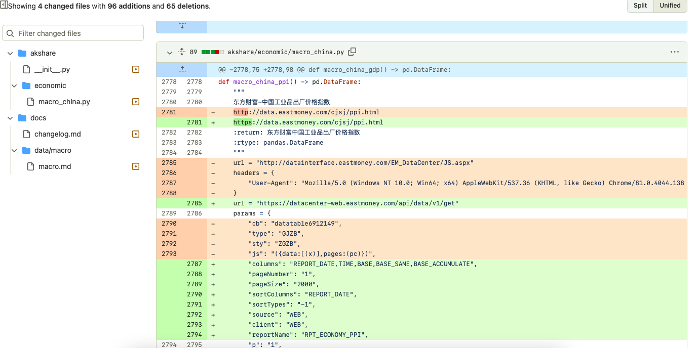 All http://datainterface.eastmoney.com/EM_DataCenter/JS.aspx URL does not work. Need replace ...