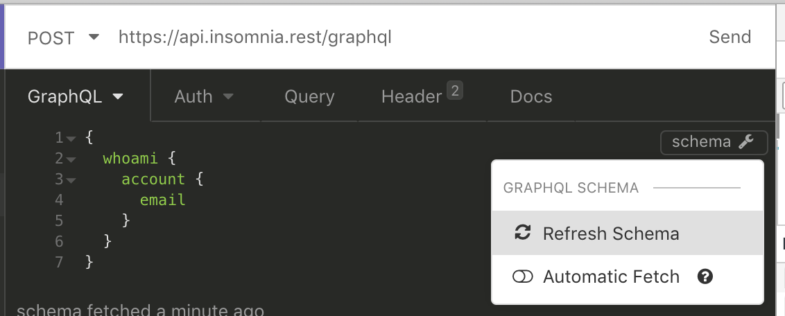 [Feature Request] Schema Fetch · Issue #1593 · Kong/insomnia · GitHub
