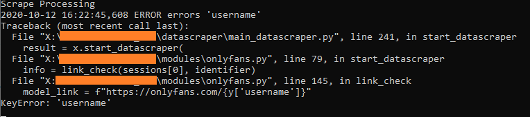 Recurring crash while scraping · Issue #442 · UltimaHoarder/UltimaScraper · GitHub