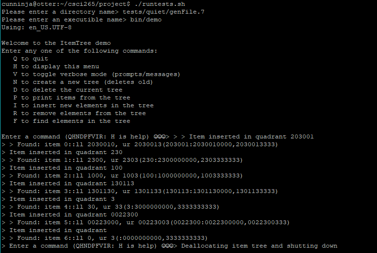 GitHub - JCuham/CSCI265-Software-Engineering-Project: Implementation of a quadtree to store user ...