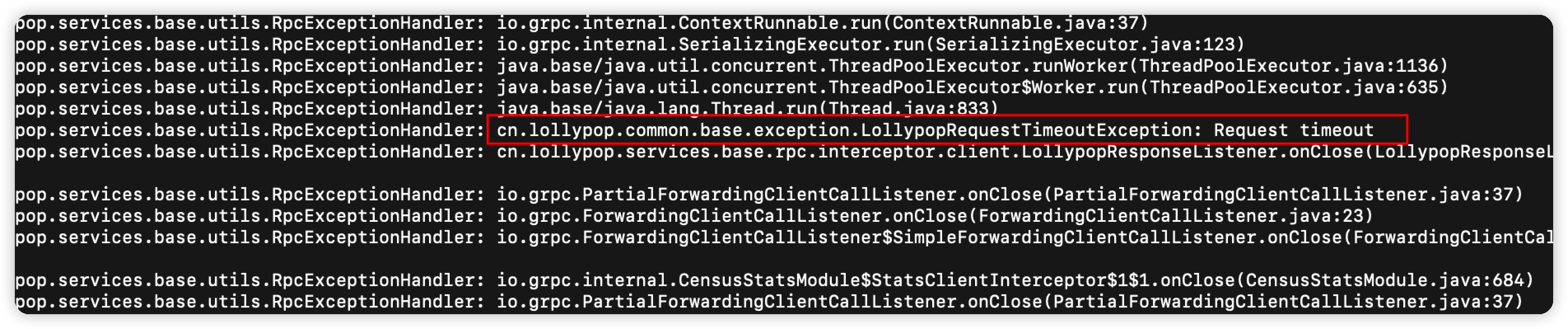 RPC-A is asynchronous ->Calling RPC-B for synchronization ->Calling RPC-C for synchronization ...