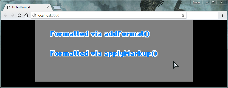 FlxTextFormat example renders text incorrectly on HTML5 target · Issue #2132 · HaxeFlixel/flixel ...