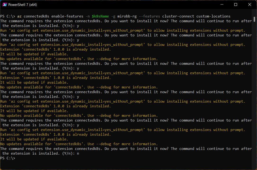 az connectedk8s install appears to be looping and reinstalling · Issue #4878 · Azure/azure-cli ...