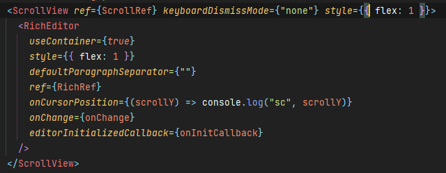 onCursorPosition not work · Issue #183 · wxik/react-native-rich-editor · GitHub