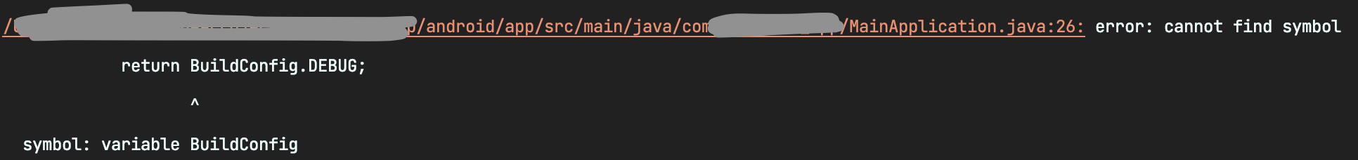 error: cannot find symbol BuildConfig · Issue #37474 · facebook/react-native · GitHub