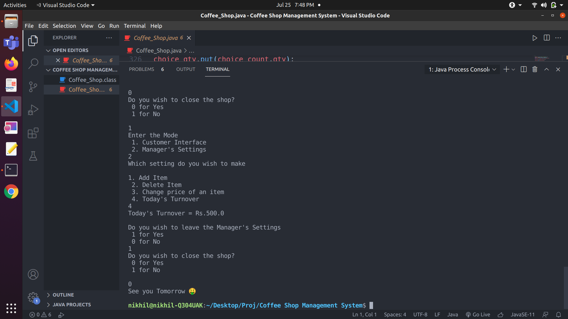 GitHub - Nikhil-Giramkar/Coffee-Shop-Management-System: A coffee shop ...