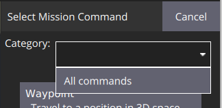 Plan: Command categories dropdown broken · Issue #9467 · mavlink/qgroundcontrol · GitHub