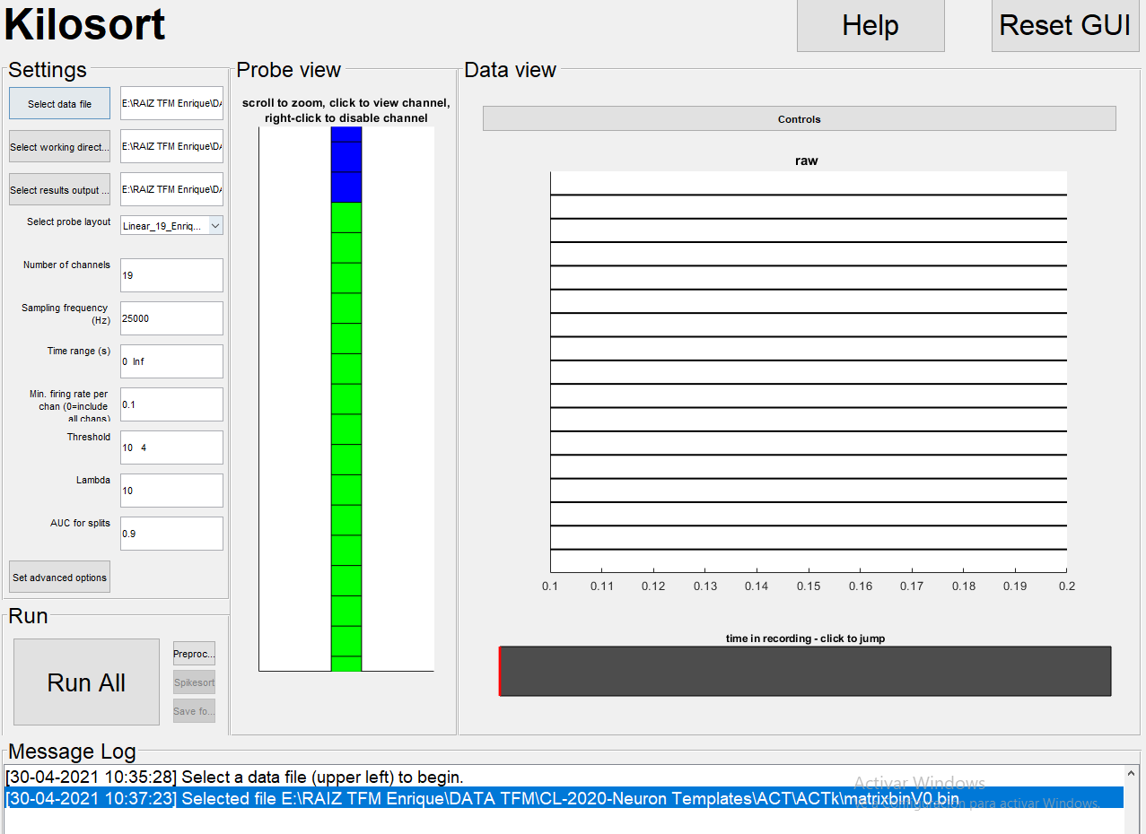 ERROR in DATA REPRESENTATION & SPIKE SORTING but not with data preprocessing... HELP pls ...
