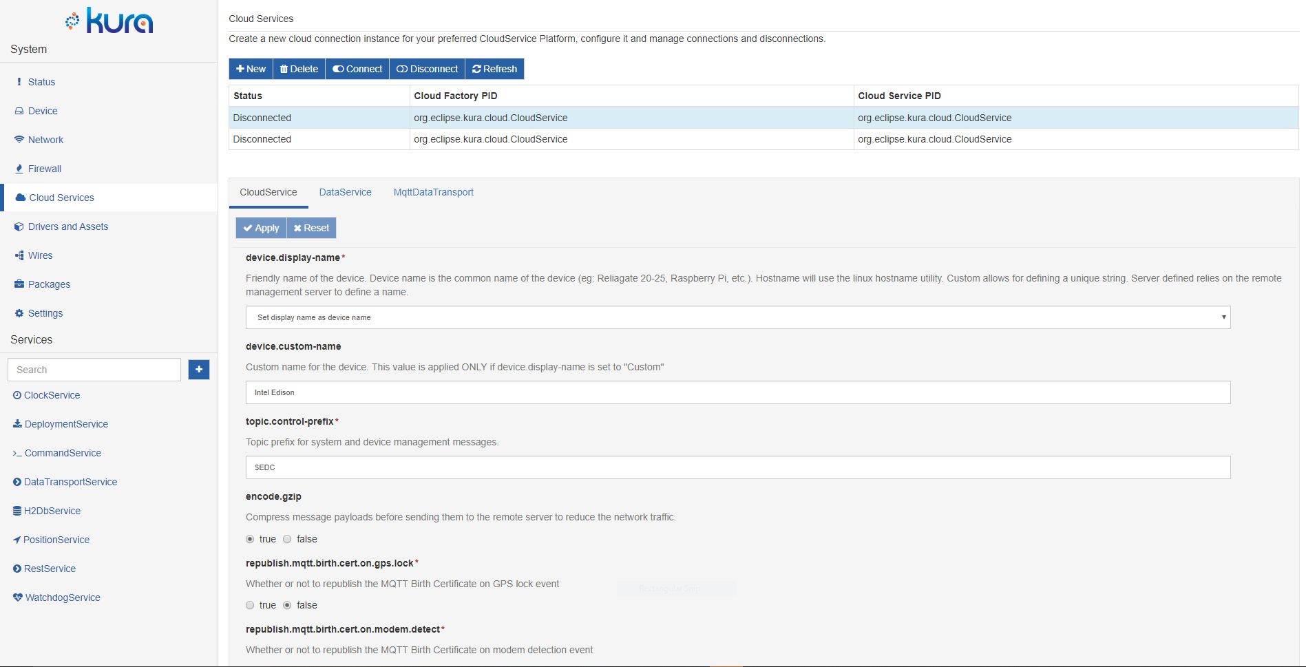 [Web/UI] Cloud Service list items displays multiple times · Issue #2600 · eclipse-kura/kura · GitHub