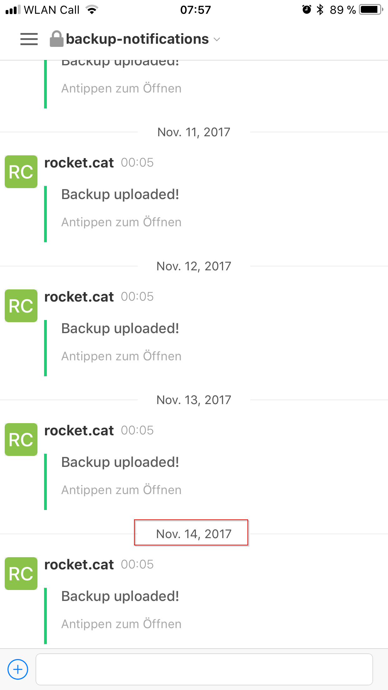 [BUG] Date mark in chat from last day is not visible · Issue #957 · RocketChat/Rocket.Chat.iOS ...