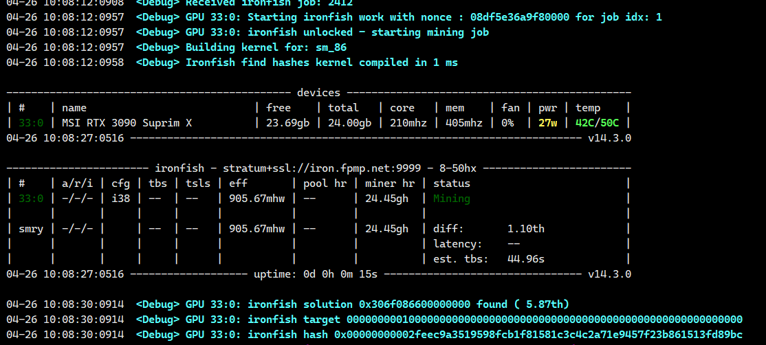 hashrate is a big difference(1:4) when connect to ironfish pool compare to flexpool · Issue #237 ...