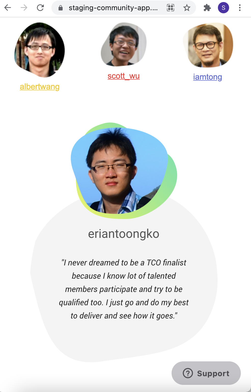 New "member talk cloud" component · Issue #5600 · topcoder-platform/community-app · GitHub