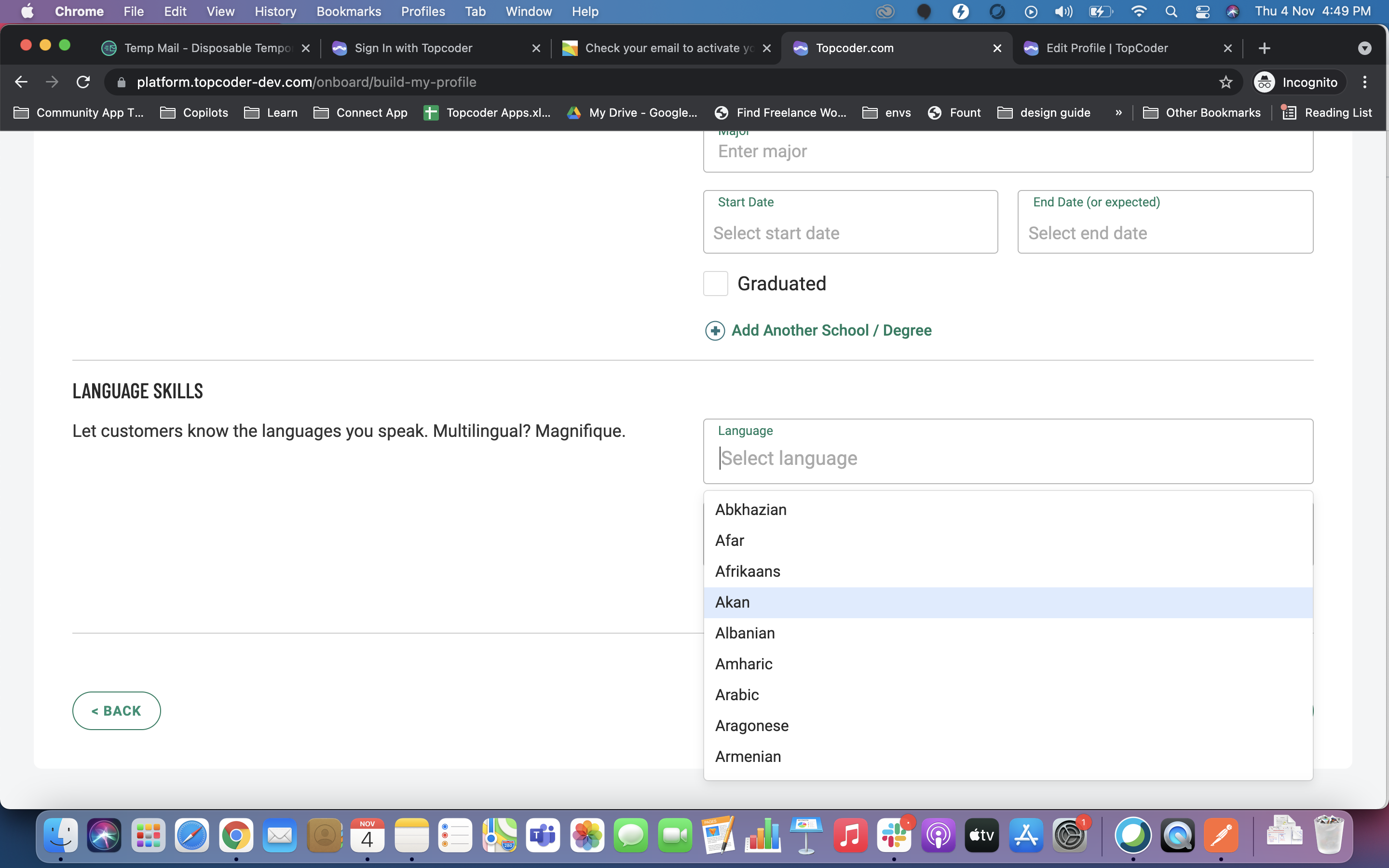 Sort all drop downs alphabetically · Issue #36 · topcoder-platform/micro-frontends-onboarding ...