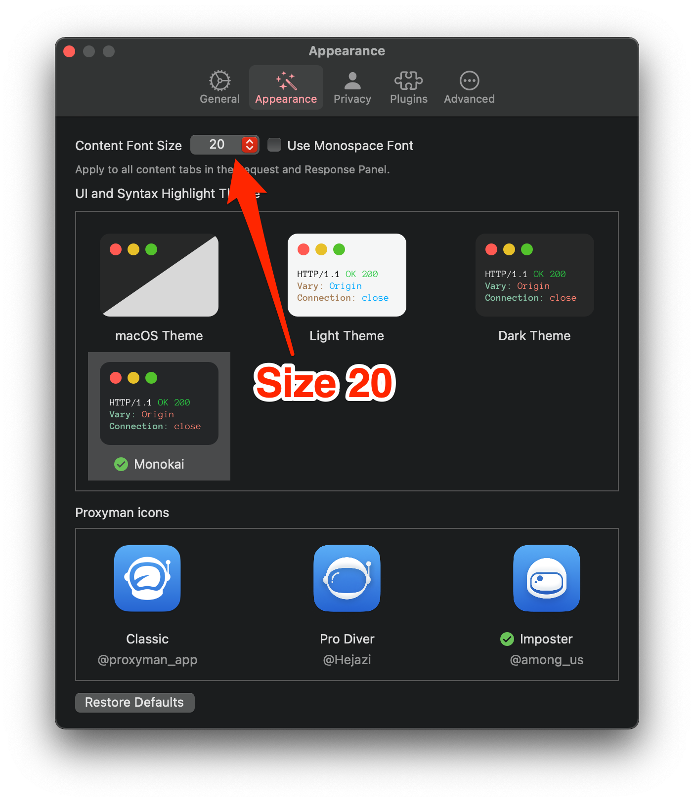 [BUG] JSON Tree View doesn't respect the Font Size · Issue #709 · ProxymanApp/Proxyman · GitHub