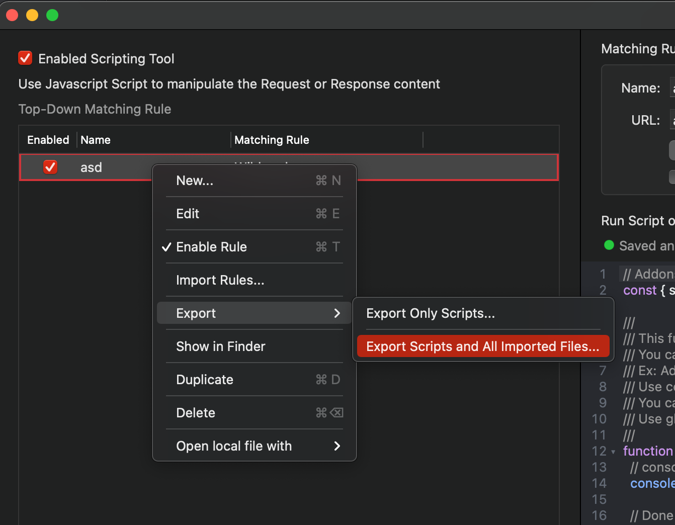 Import/Export scripting with JSON file · Issue #727 · ProxymanApp/Proxyman · GitHub
