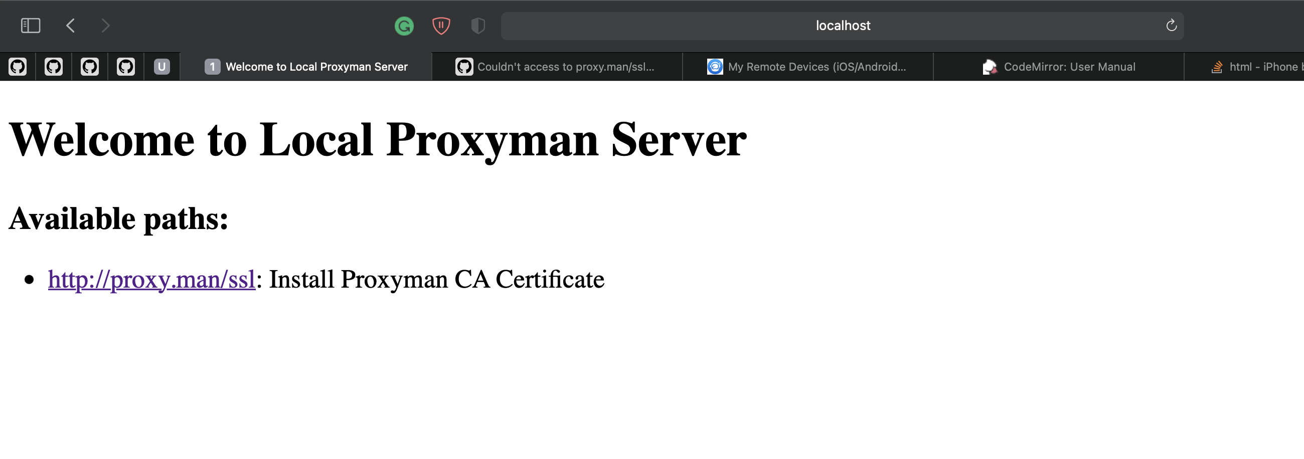 Couldn T Access To Proxy Man Ssl · Issue 371 · Proxymanapp Proxyman · Github