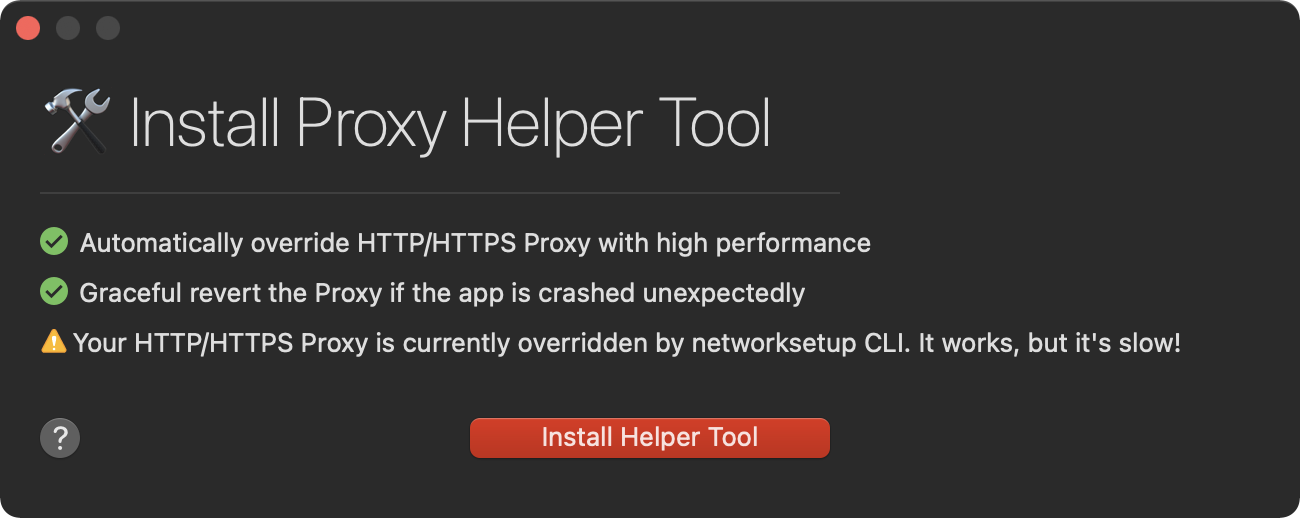 Improve UI for Helper Tool · Issue #787 · ProxymanApp/Proxyman · GitHub