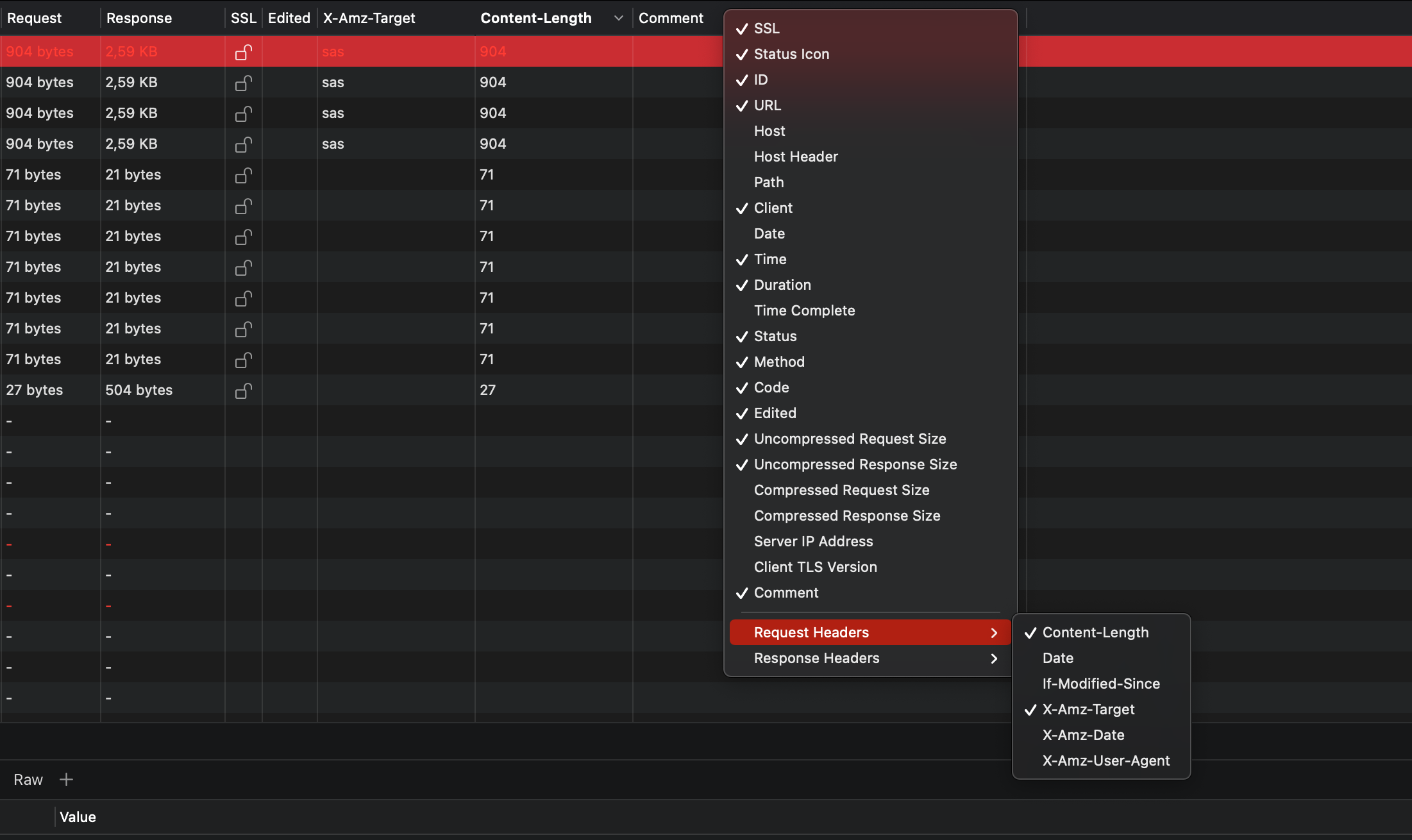 Display Custom HTTP Request Headers in Table · Issue #801 · ProxymanApp/Proxyman · GitHub