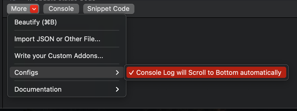 Scripting tool console scrolling · Issue #857 · ProxymanApp/Proxyman · GitHub