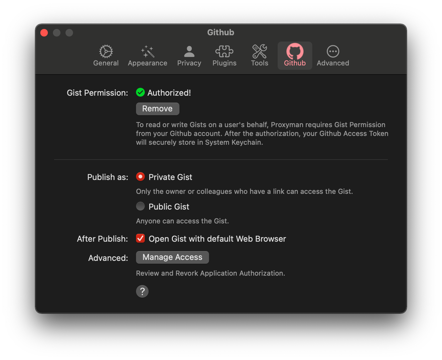 Support Publish to Gist · Issue #900 · ProxymanApp/Proxyman · GitHub