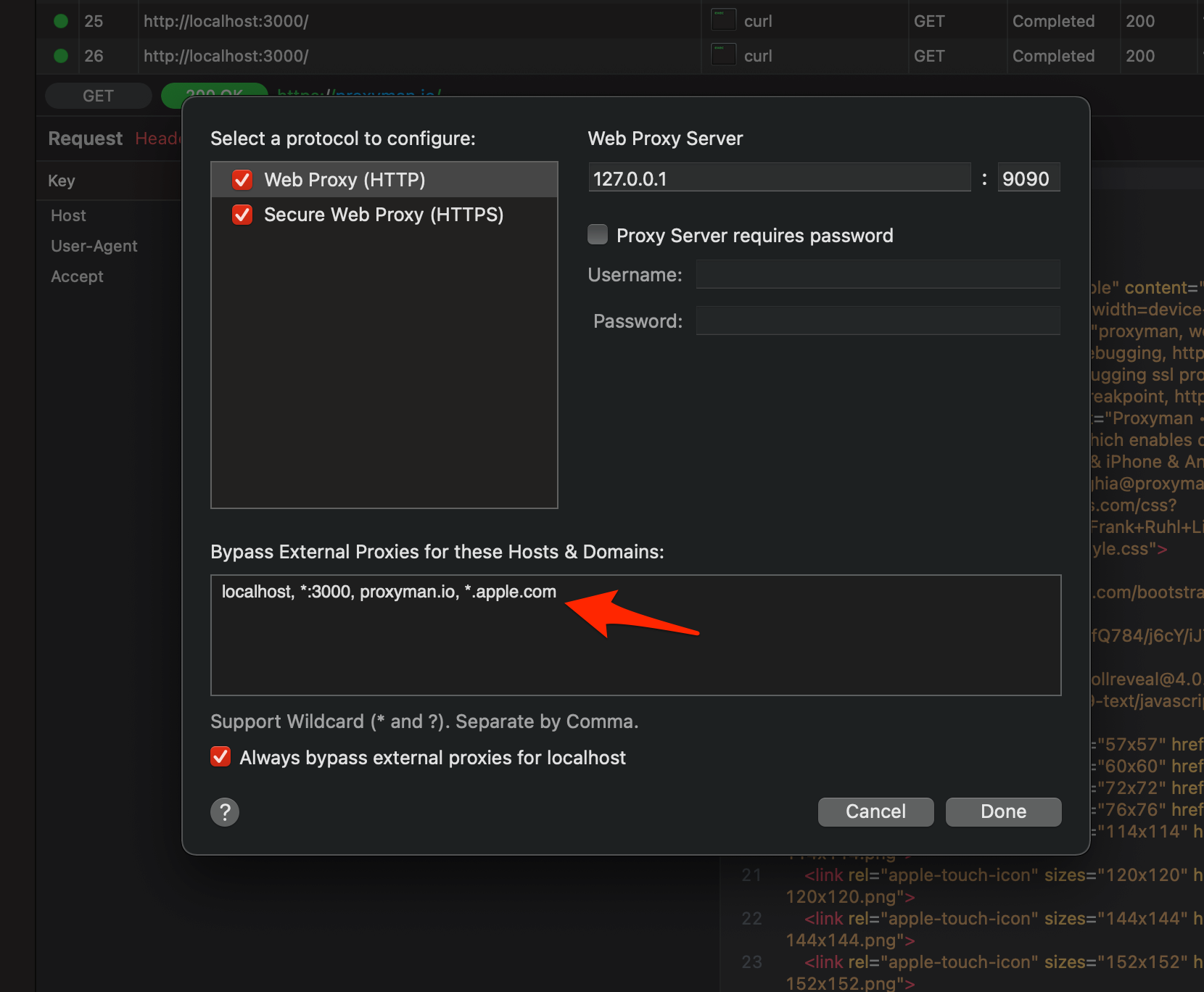 NoProxy : External Proxy Settings · Issue #909 · ProxymanApp/Proxyman · GitHub