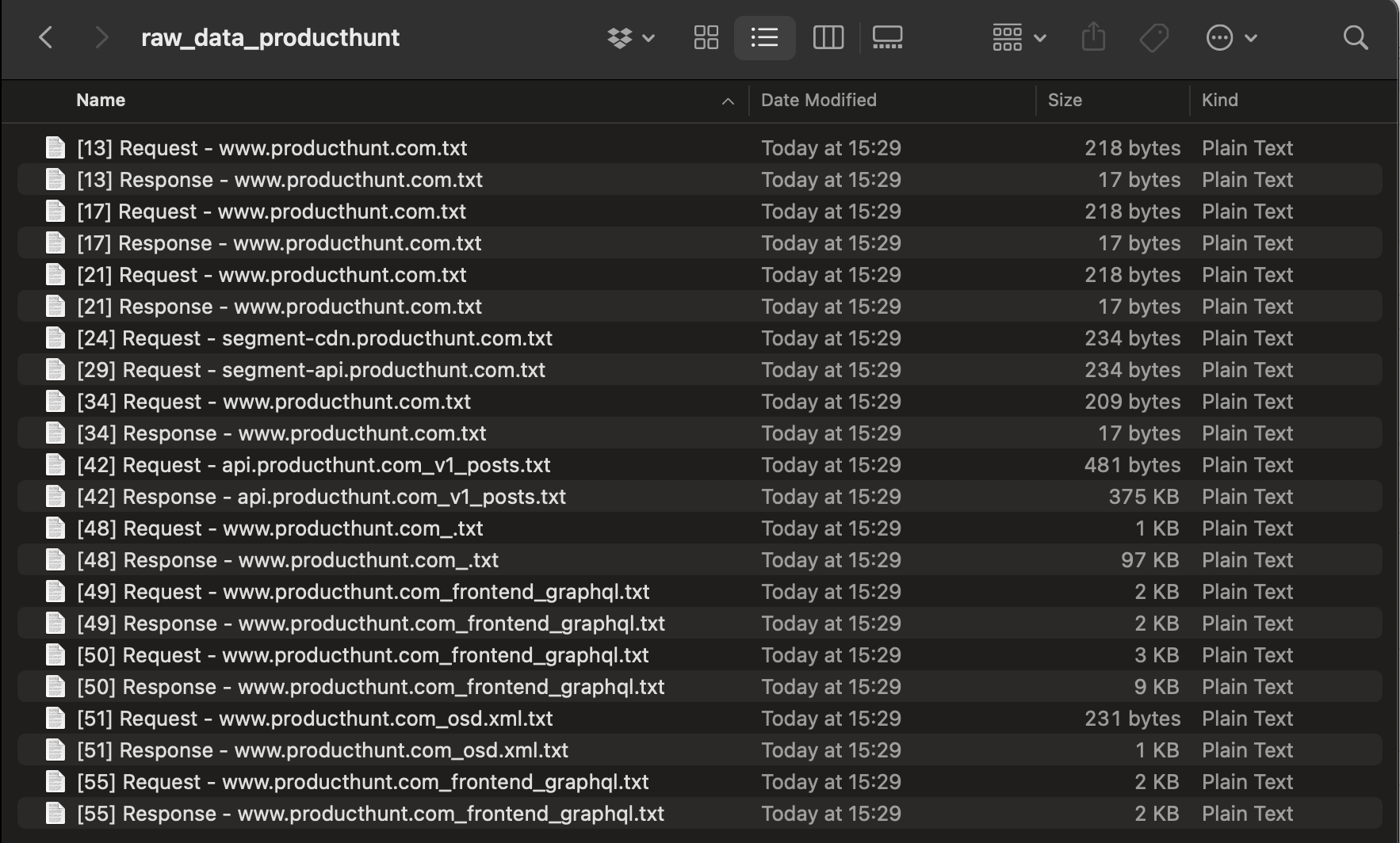 Export Raw data of selected Requests and Responses · Issue #933 · ProxymanApp/Proxyman · GitHub