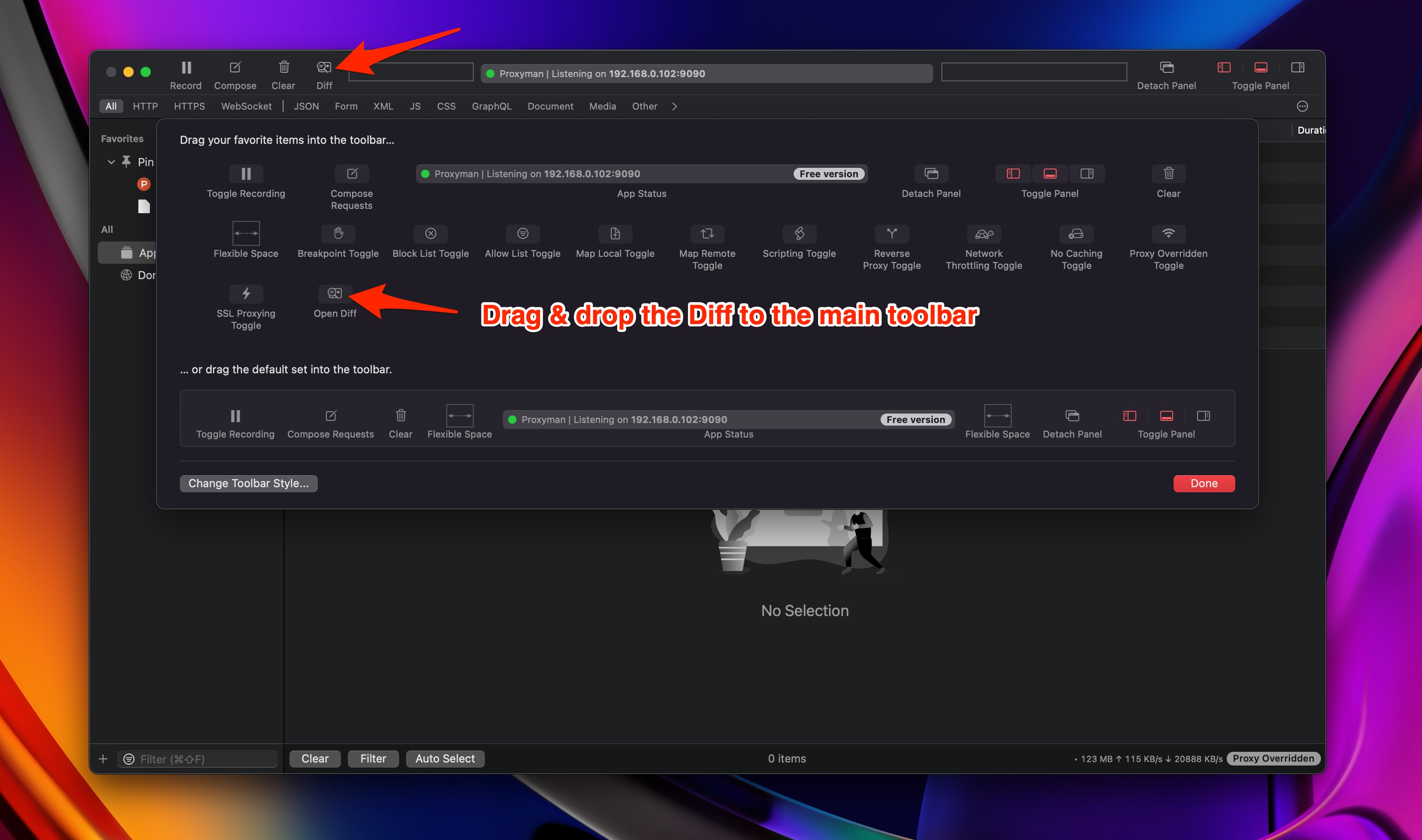 [FEATURE REQUEST] Ability to add a diff icon to toolbar · Issue #1188 · ProxymanApp/Proxyman ...