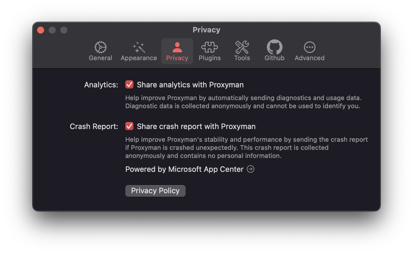 Preference Windows: Privacy Tab · Issue #21 · ProxymanApp/proxyman ... Preference Windows: Privacy Tab · Issue #21 · ProxymanApp/proxyman ...