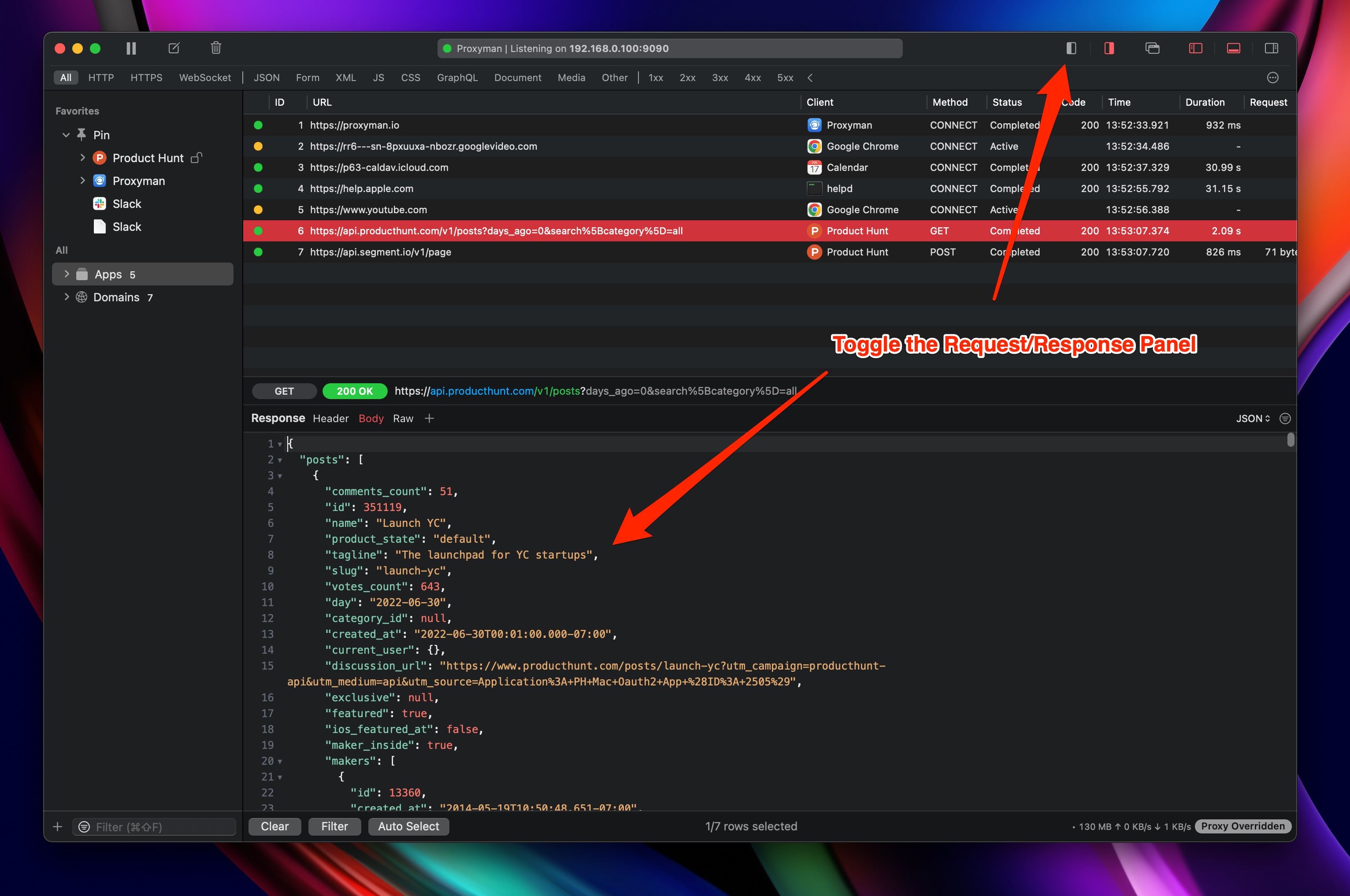 Option to hide request column in the dock · Issue #1280 · ProxymanApp/Proxyman · GitHub