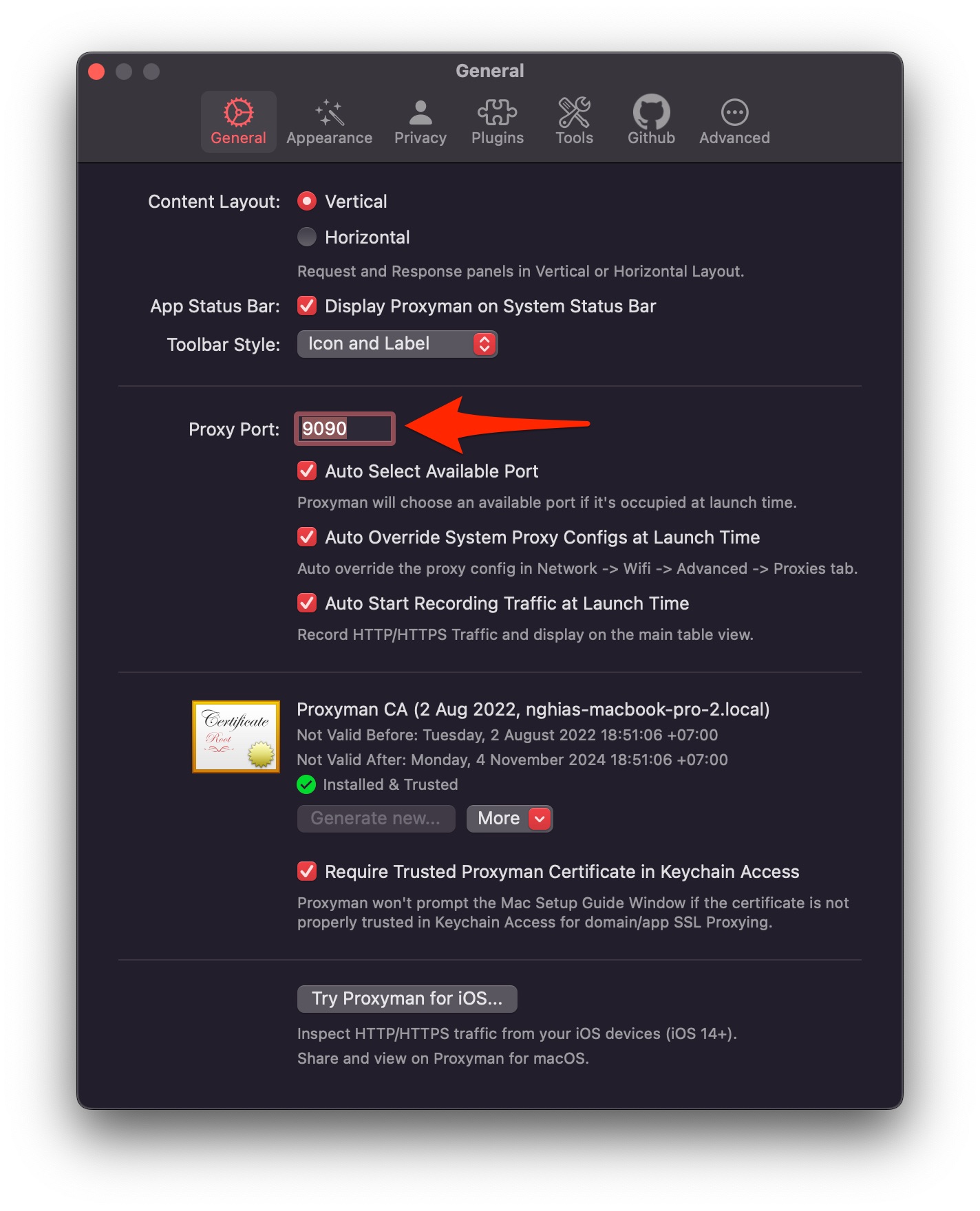 Able to change Proxy Port · Issue #54 · ProxymanApp/proxyman-windows-linux · GitHub