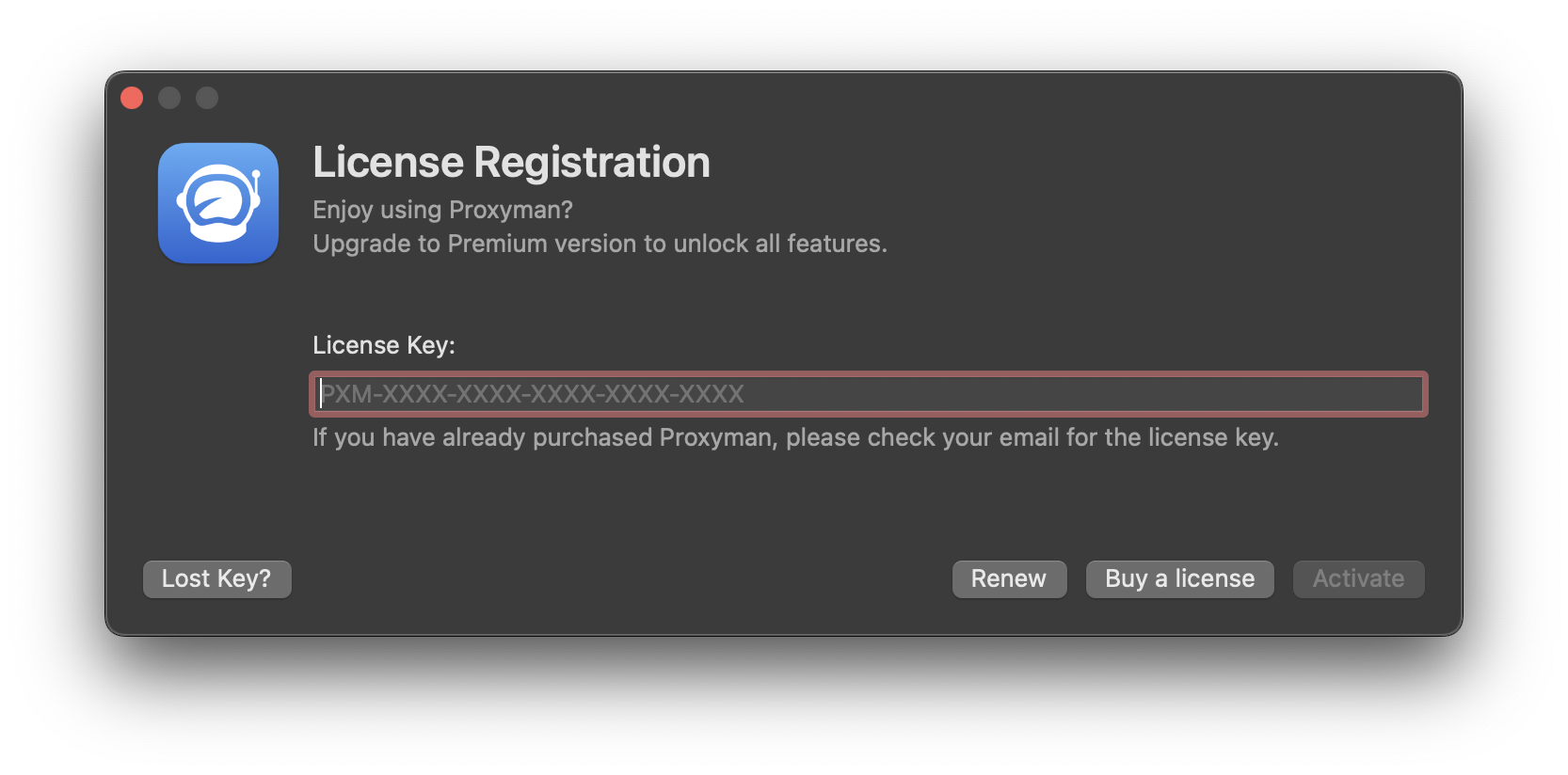 Better Ui For The License Windows · Issue 57 · Proxymanappproxyman Windows Linux · Github