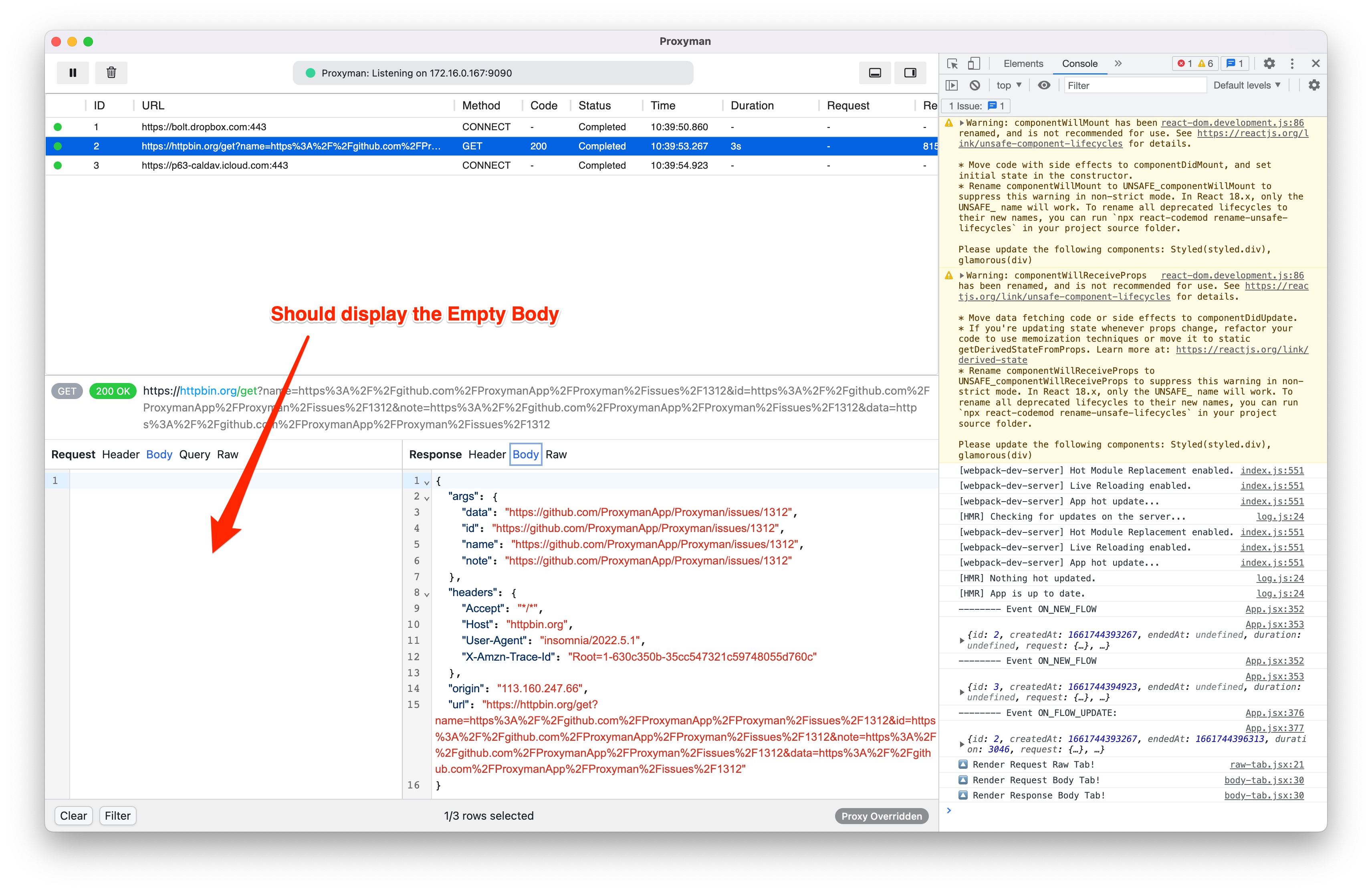 [bug] The Body Tab Displays An Empty Body From Get Requests · Issue 83 · Proxymanapp Proxyman