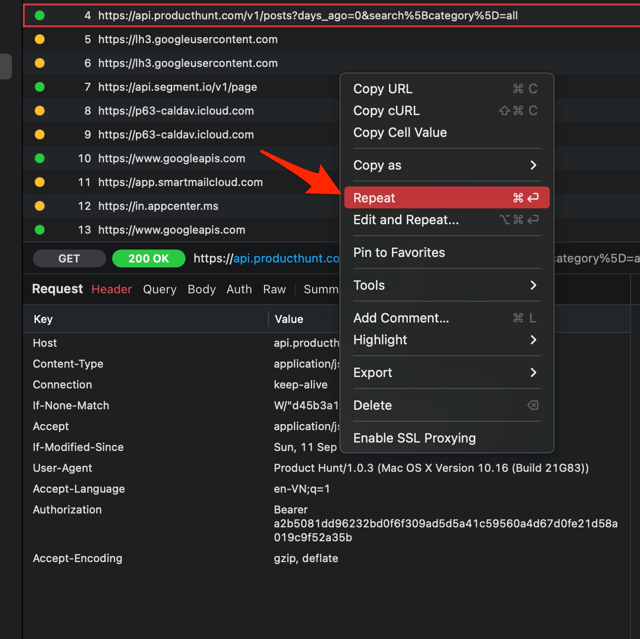 [debugging Tool] Repeat · Issue 92 · Proxymanapp Proxyman Windows Linux · Github