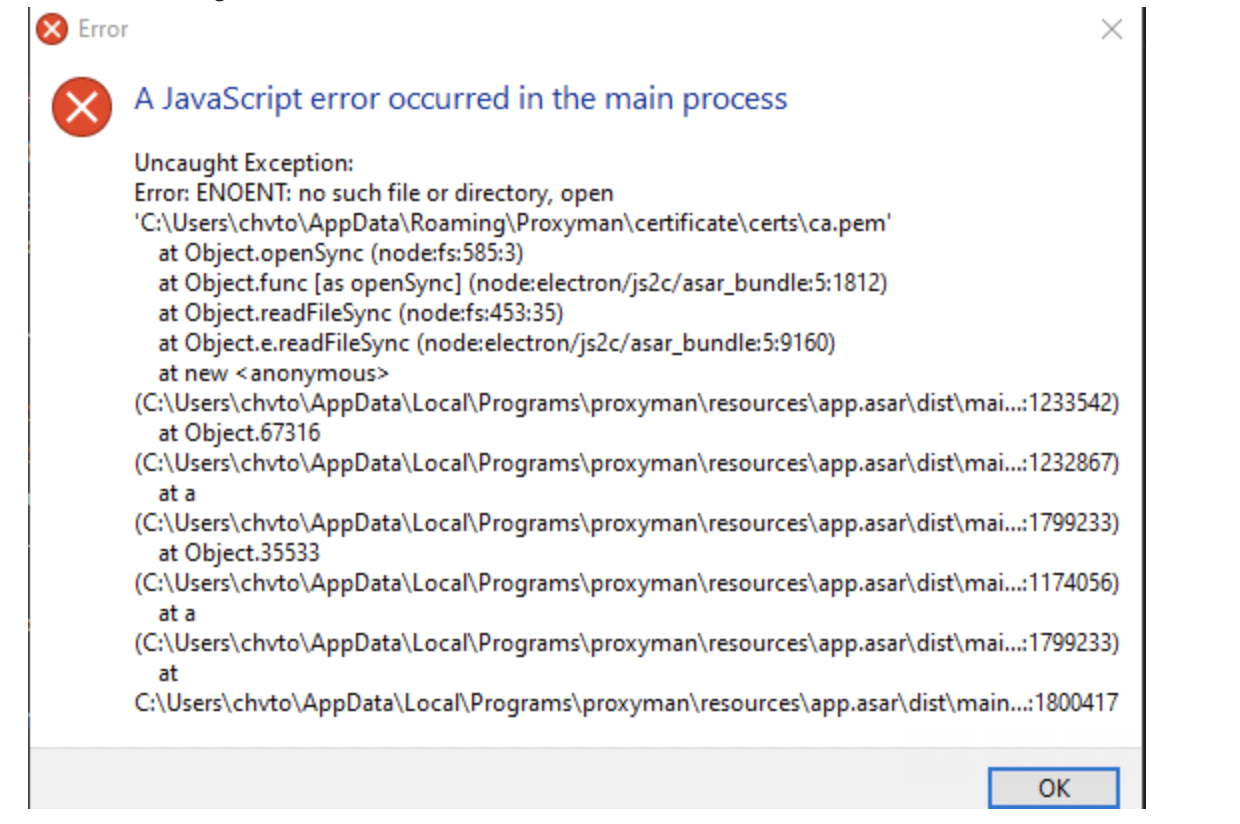 Bug Could Not Install The Certificate On Windows 10 · Issue 109 · Proxymanappproxyman