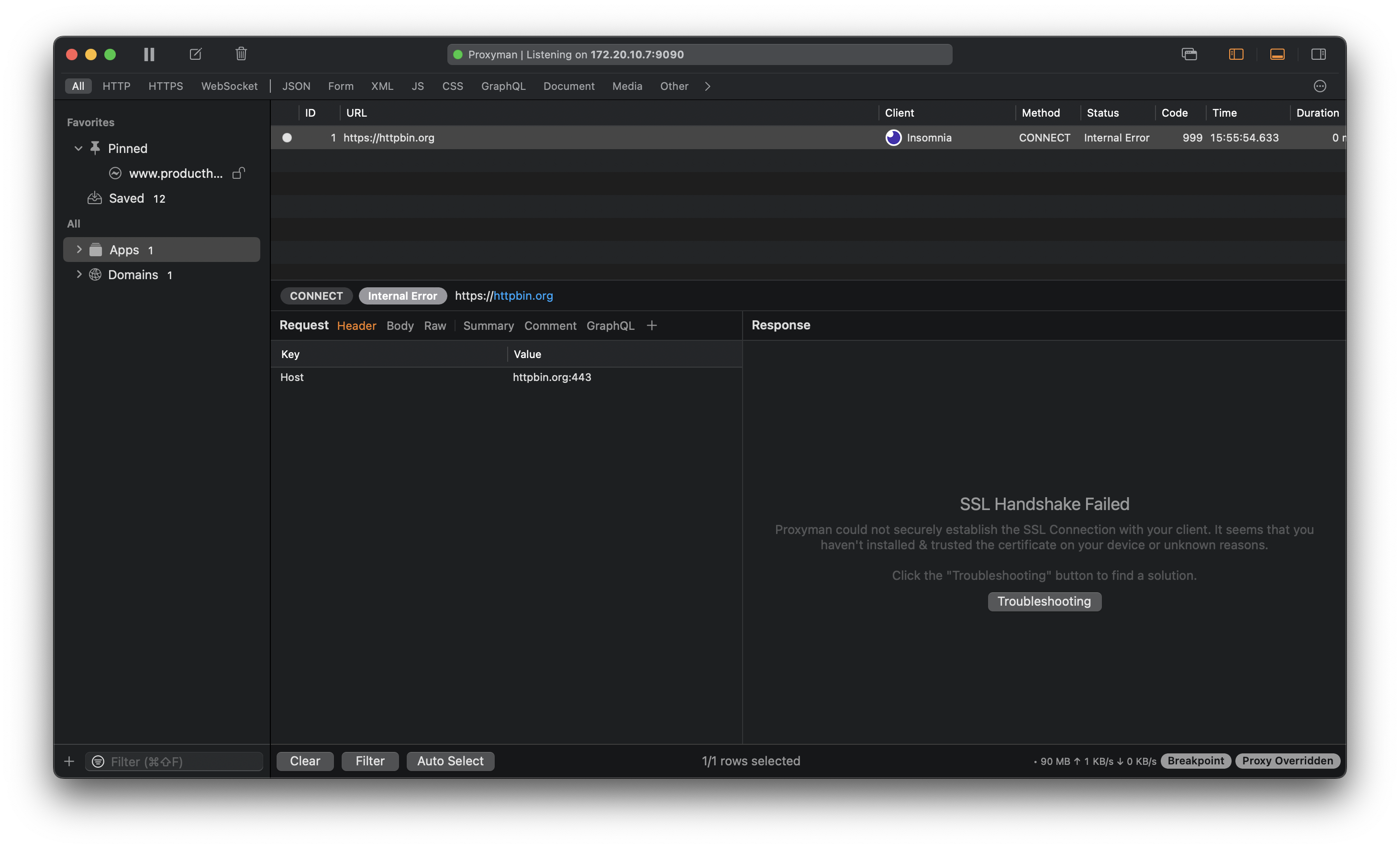 [BUG] SSL Error request is missing from the app · Issue #172 · ProxymanApp/proxyman-windows ...