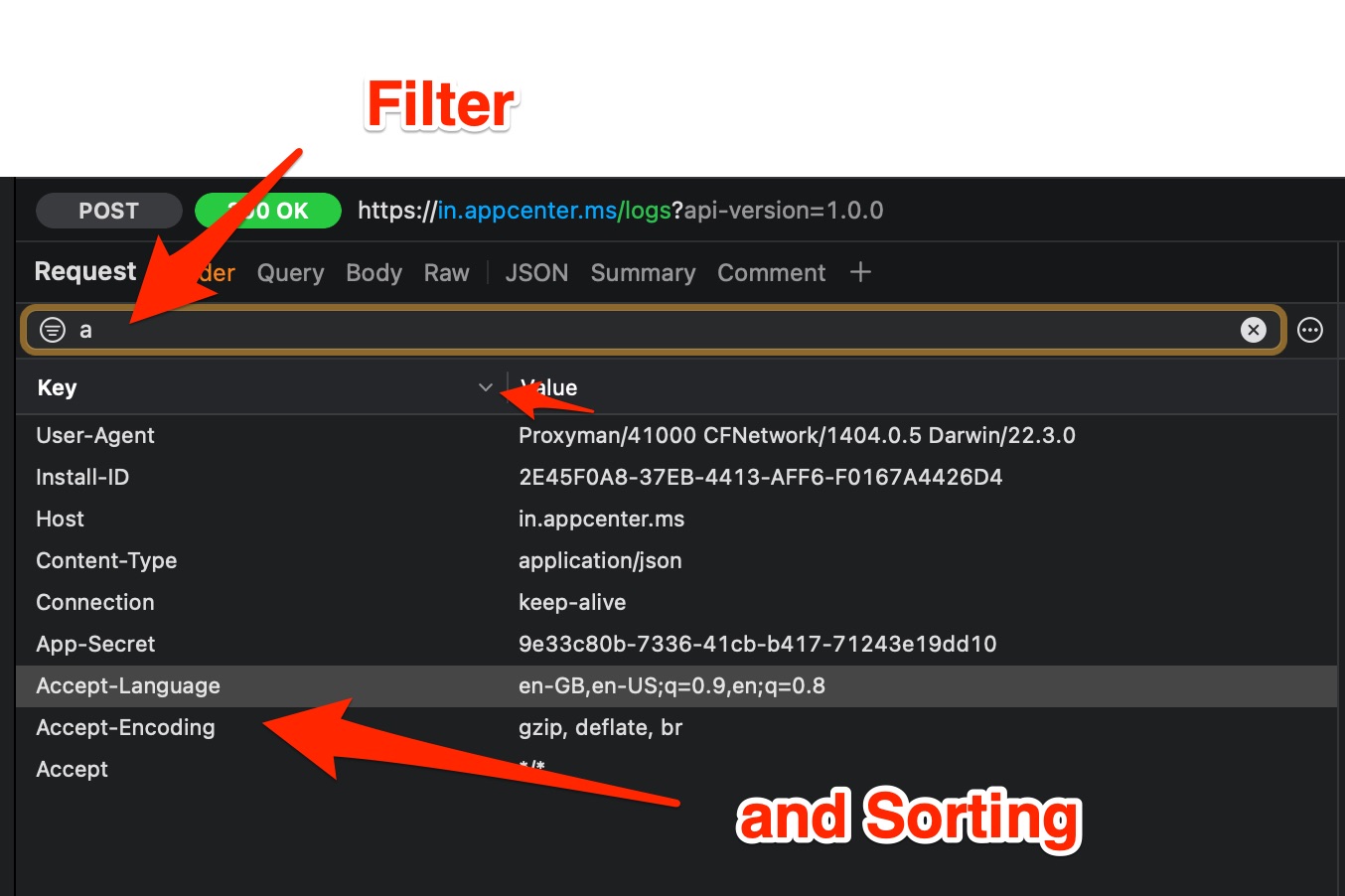 Filter View for the Header, Query, Form, ... · Issue #179 · ProxymanApp/proxyman-windows-linux ...