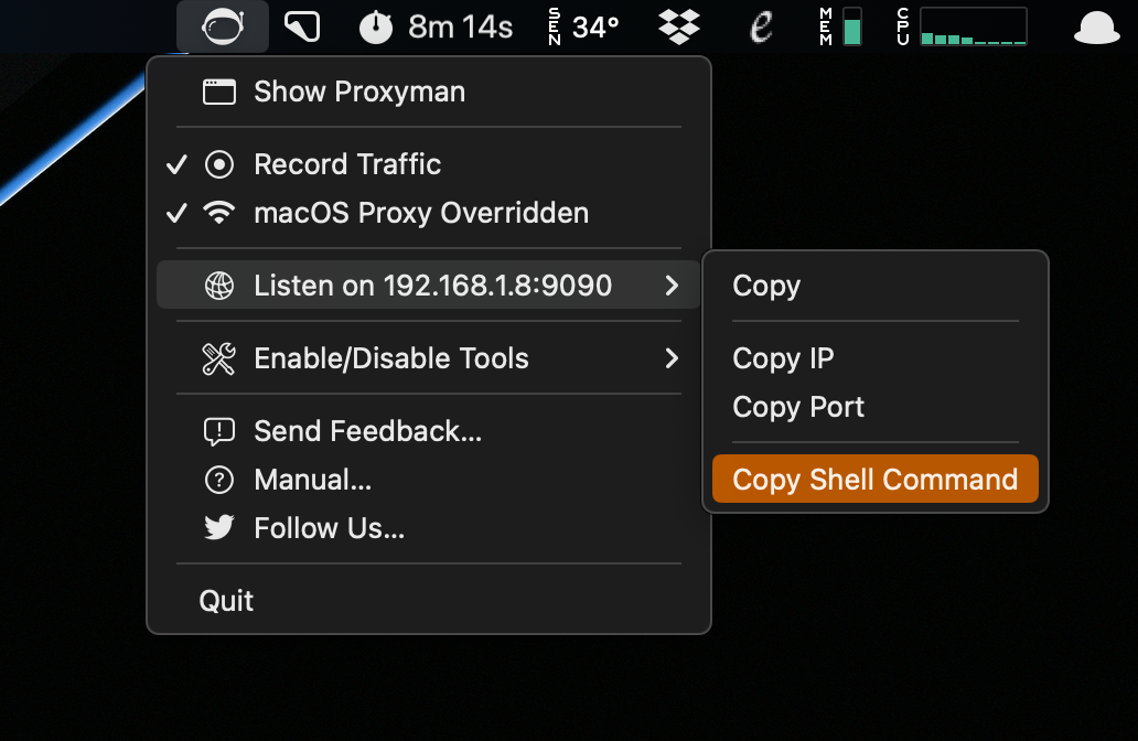 Feature Request: Copy http_proxy and https_proxy shell command to clipboard · Issue #1546 ...