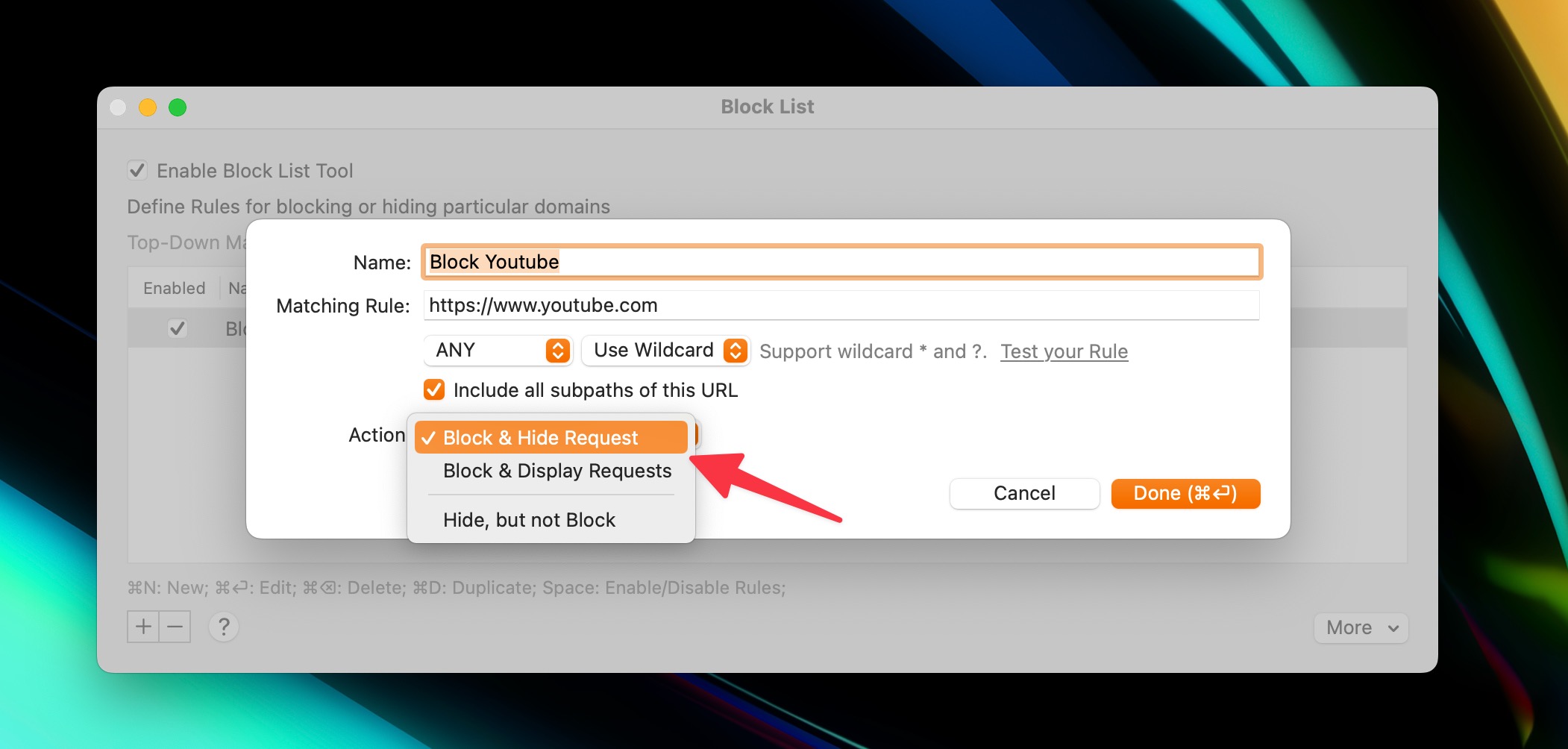 Ios Block List Block With Options · Issue 1723 · Proxymanapp