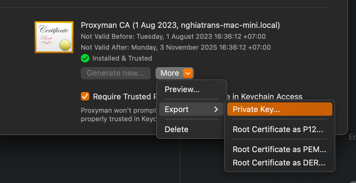Export Certificate To Different Formats · Issue 285 · Proxymanappproxyman Windows Linux · Github 4283