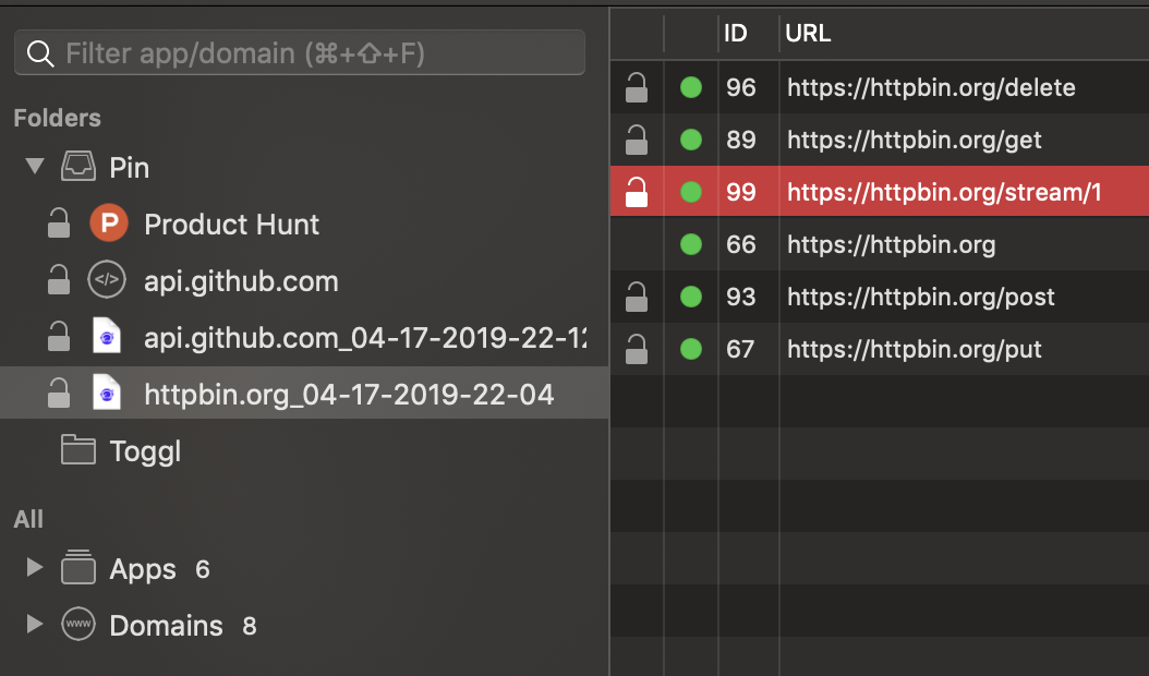 Export entire flows in particular App / Domain · Issue #120 · ProxymanApp/Proxyman · GitHub