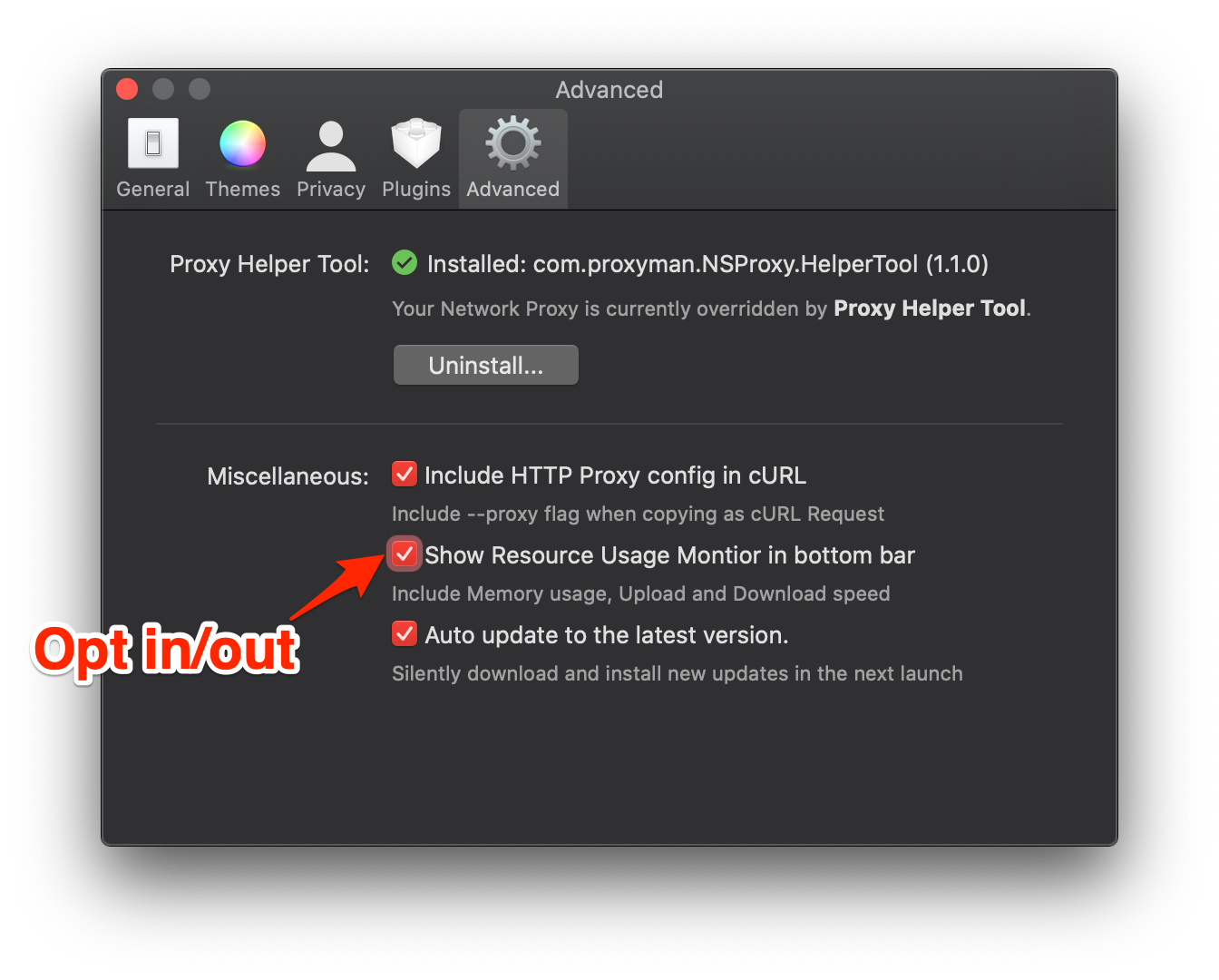 [Feature] Show memory and cpu usage by proxy man · Issue #394 · ProxymanApp/Proxyman · GitHub