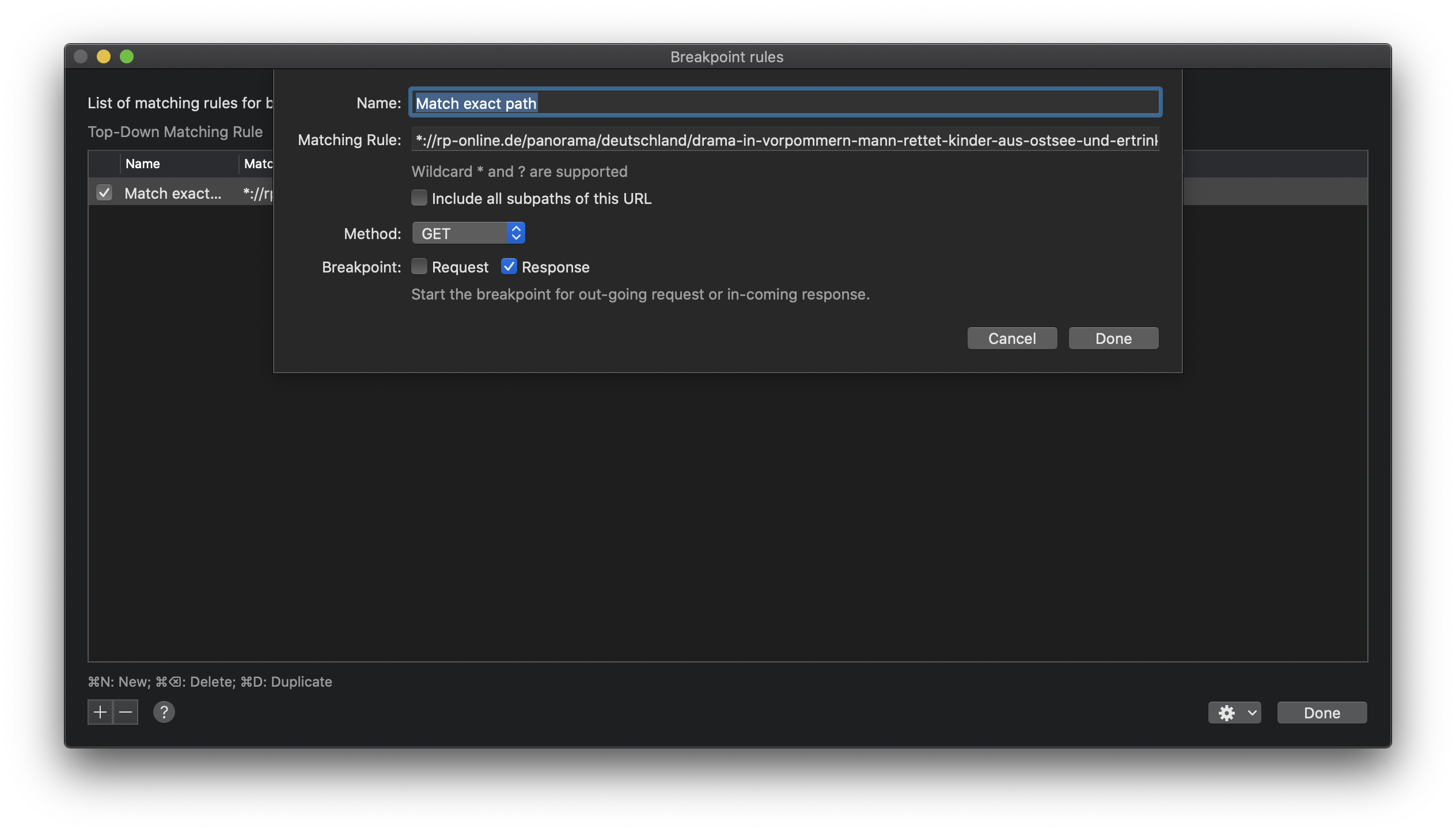 Breakpoint Rules with regEx-like abilities · Issue #540 · ProxymanApp/Proxyman · GitHub