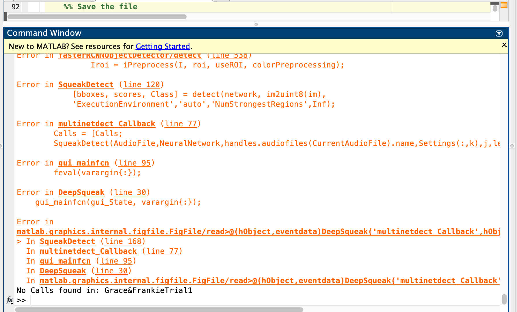Error in Network, Skiping Audio Chunk · Issue #63 · DrCoffey/DeepSqueak · GitHub