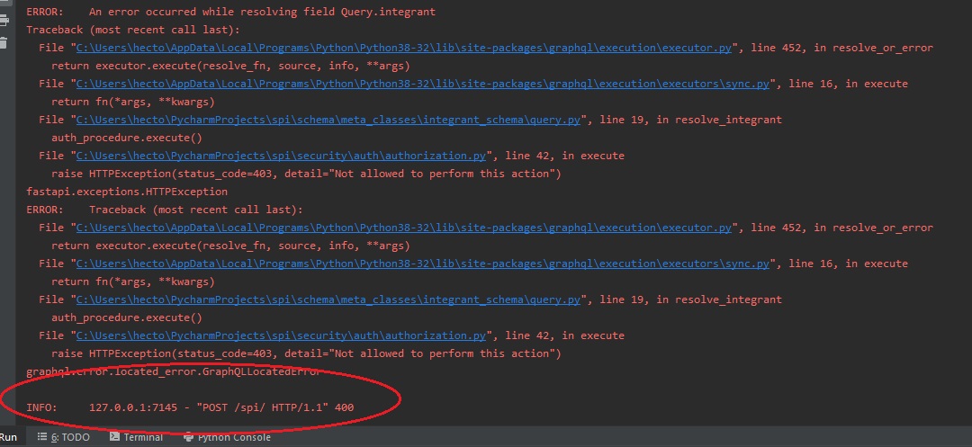 Fastapi Exception Works Correctly With Graphene · Issue 1227