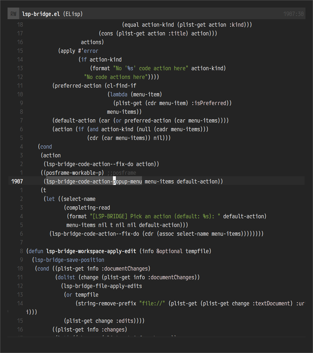 `lsp Bridge Code Action Popup Menu` Is Void · Issue 437 · Manateelazycat Lsp Bridge · Github