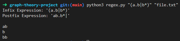 GitHub - RyanClinton777/graph-theory-project: Program that takes a regular expression and a text ...